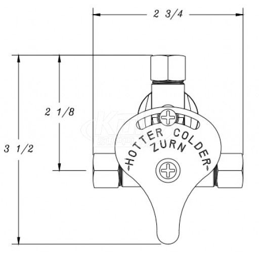 Zurn P6900-MV-XL Lead Free Mixing Valve | ZurnProducts.com